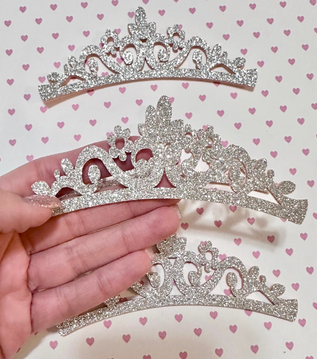 Mini Crown, Silver Crown, Doll Crown, Felt Crown, Set of 2 - Etsy