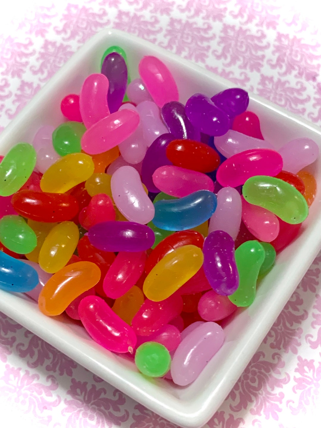 Fake Jelly Beans, Faux Jelly Beans, Jelly Bean Cabochons, Choice of 2 ...