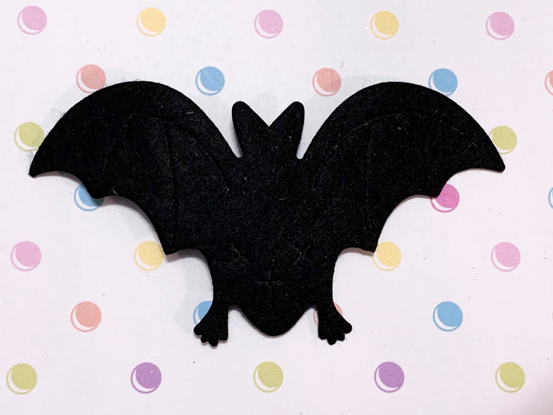 Bat Applique, Black Bat Applique, Felt Bat Applique, Large Bat Applique ...