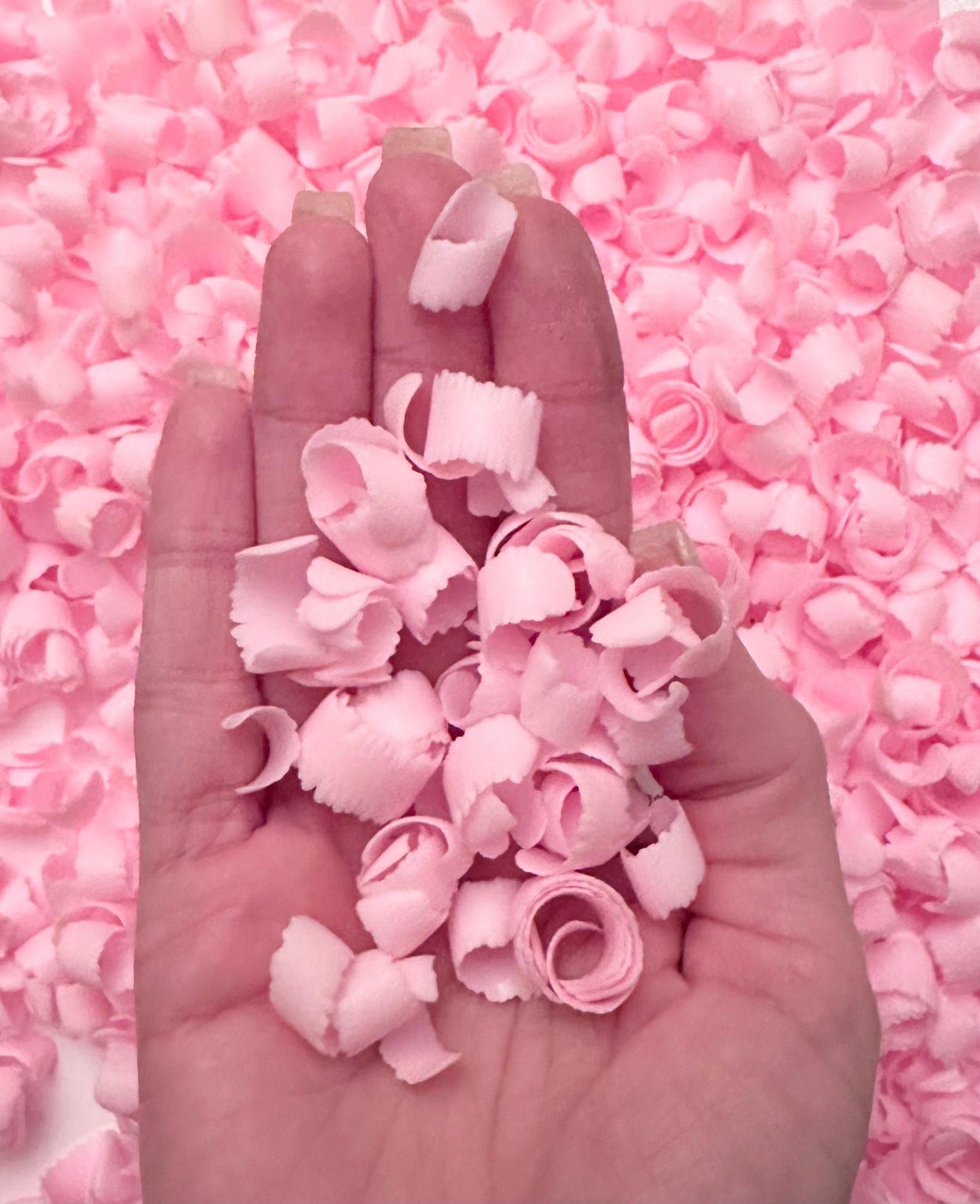 Fake Chocolate Shavings, Chocolate Brown, White Chocolate, or Pink ...