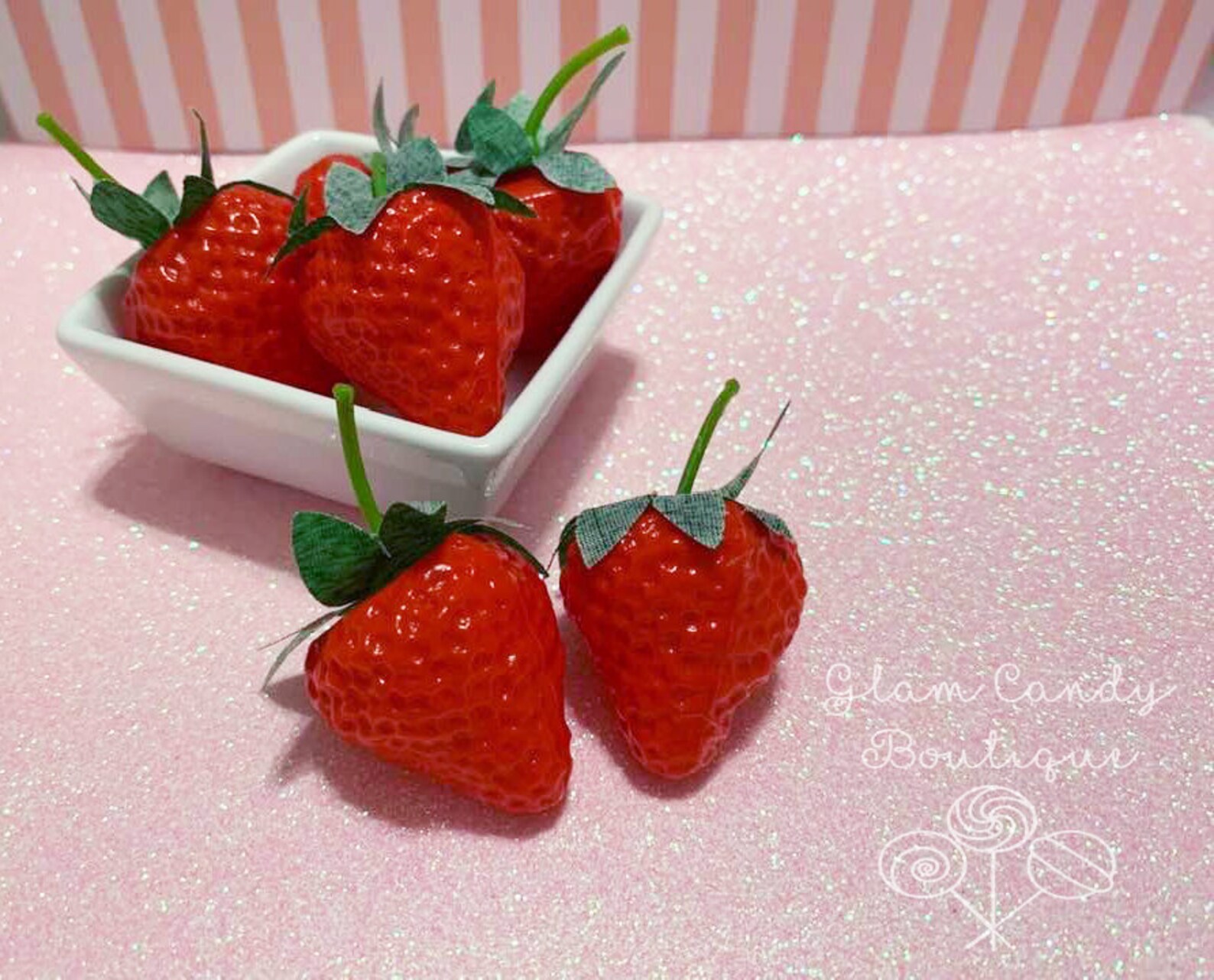 Fake Strawberry Realistic Strawberry Fake Bake Strawberry | Etsy