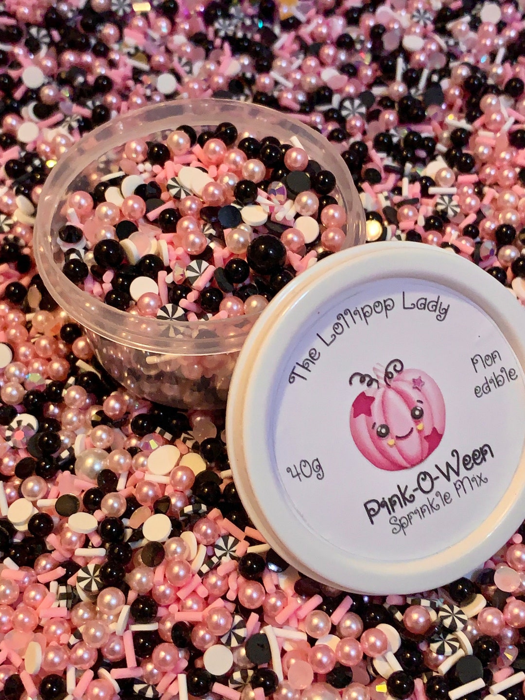 Pink-o-ween Sprinkles, Pink Halloween Sprinkles, Fake Sprinkles, Pastel Halloween Sprinkles - Etsy