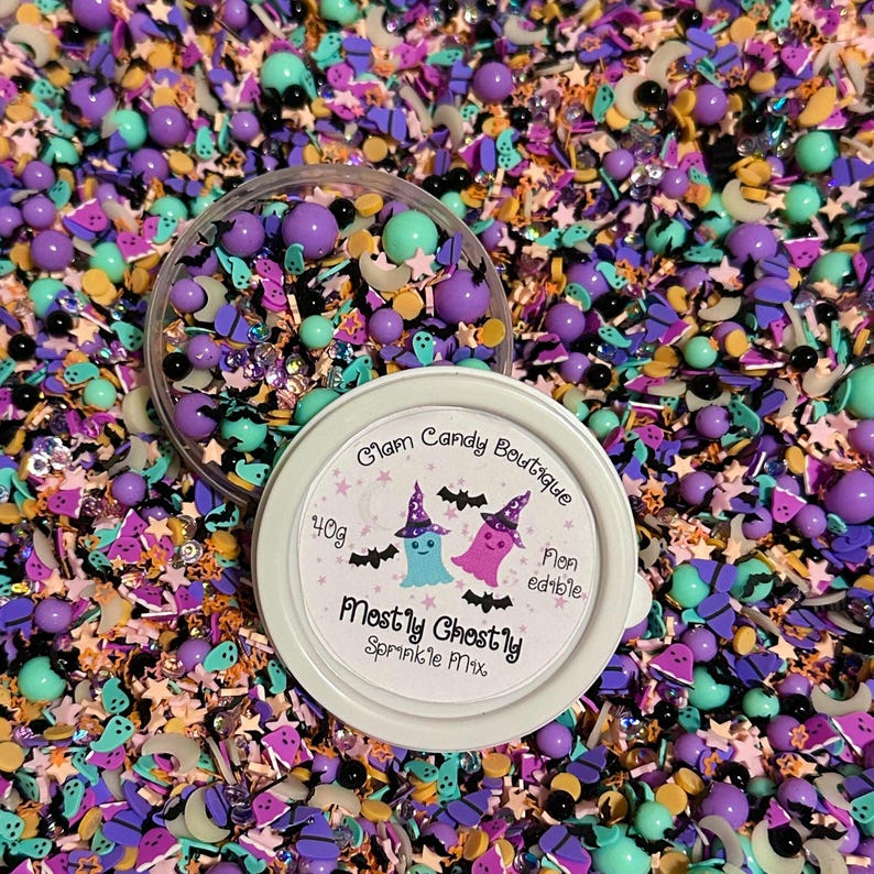 Pastel Halloween Fake Sprinkles: Polymer Clay Sprinkles, Mostly Ghostly ...
