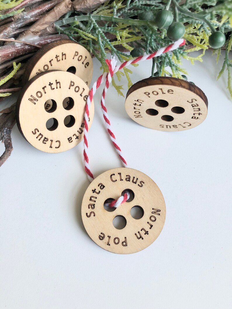 Santa Claus Button SVG Laser Cut File Glowforge Christmas | Etsy