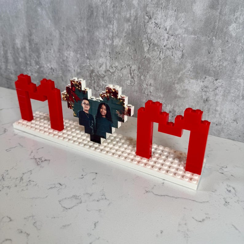 Custom MOM Brick Puzzle | Personalized Heart Photo Gift | Mothers Day ...