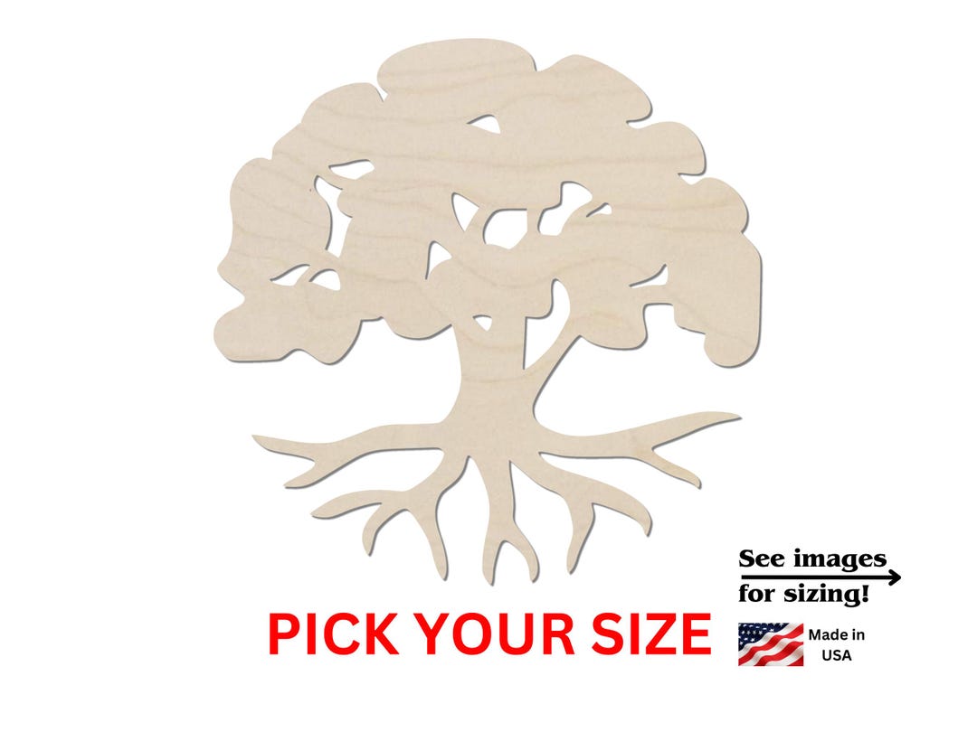 Unfinished Wooden Tree of Life | DIY Cutout | Tree of Life Shape ...