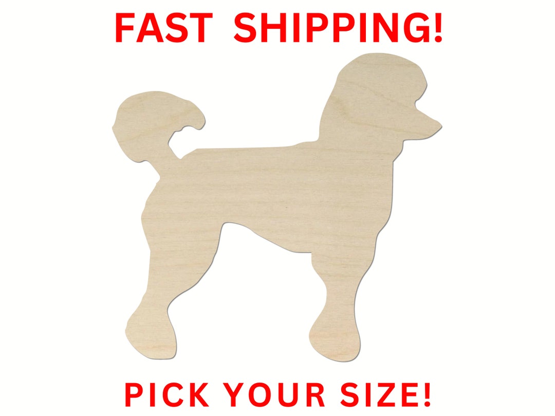 Unfinished Wooden Toy Poodle Shape 01 | Poodle Dog Cutout | Craft ...