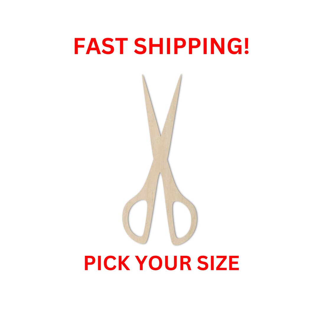 Unfinished Wooden Scissor Shape | Craft Supplies | Wooden Cutout | DIY ...