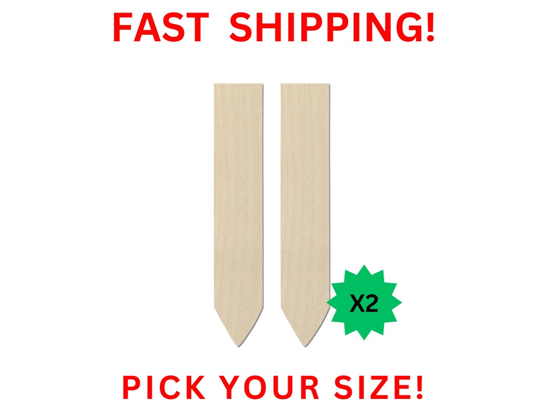 Unfinished Wooden Garden Stake Shape | Wooden Stake | Craft Supplies ...
