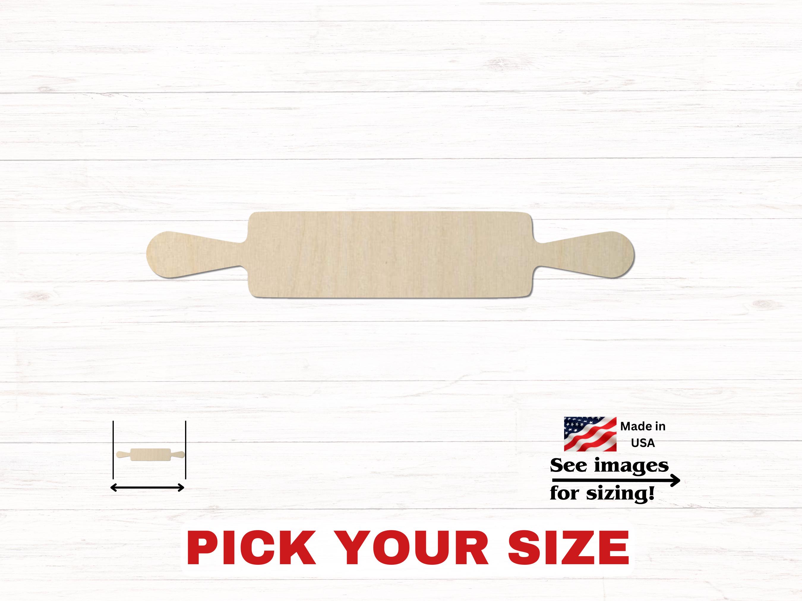 Unfinished Wooden Rolling Pin | Unfinished Wood Rolling Pin Cutout ...