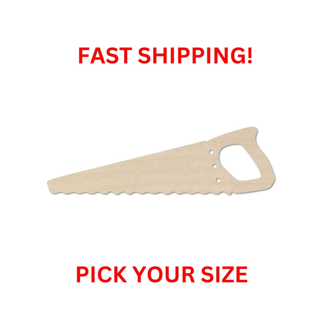 Unfinished Wooden Hand Saw Shape | Tool Cutout Shape | Laser Cut Blanks ...