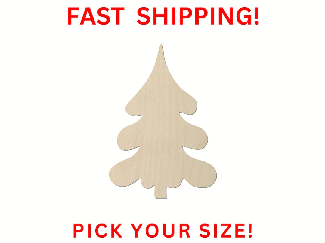 Unfinished Wooden Christmas Tree Shape 13 | Unfinished Wooden Tree ...