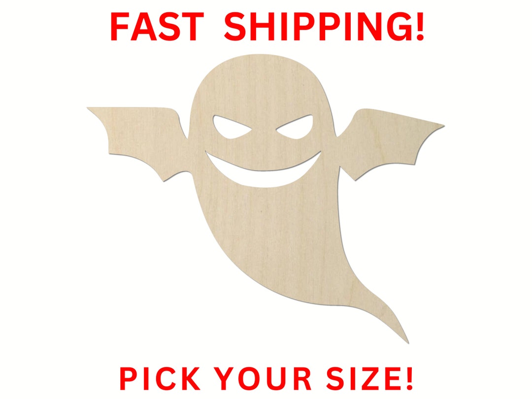 Unfinished Wooden Ghost Shape 02 | Ghost Cutout | Craft Supplies ...