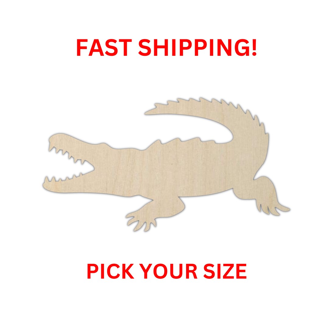 Unfinished Wooden Crocodile Shape Crocodile Blank Cutout - Etsy
