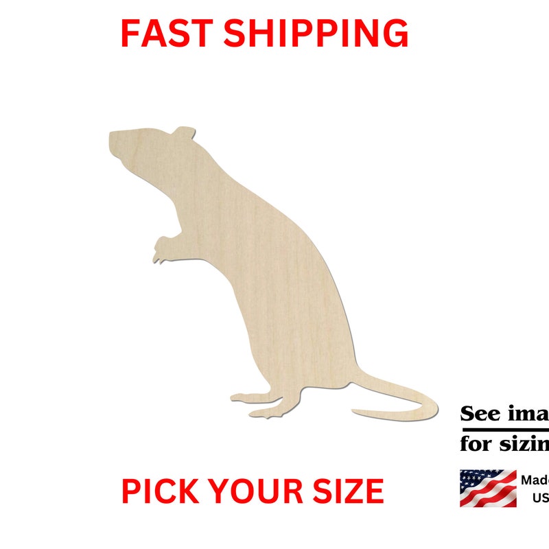 Rat Wood Cut - Etsy