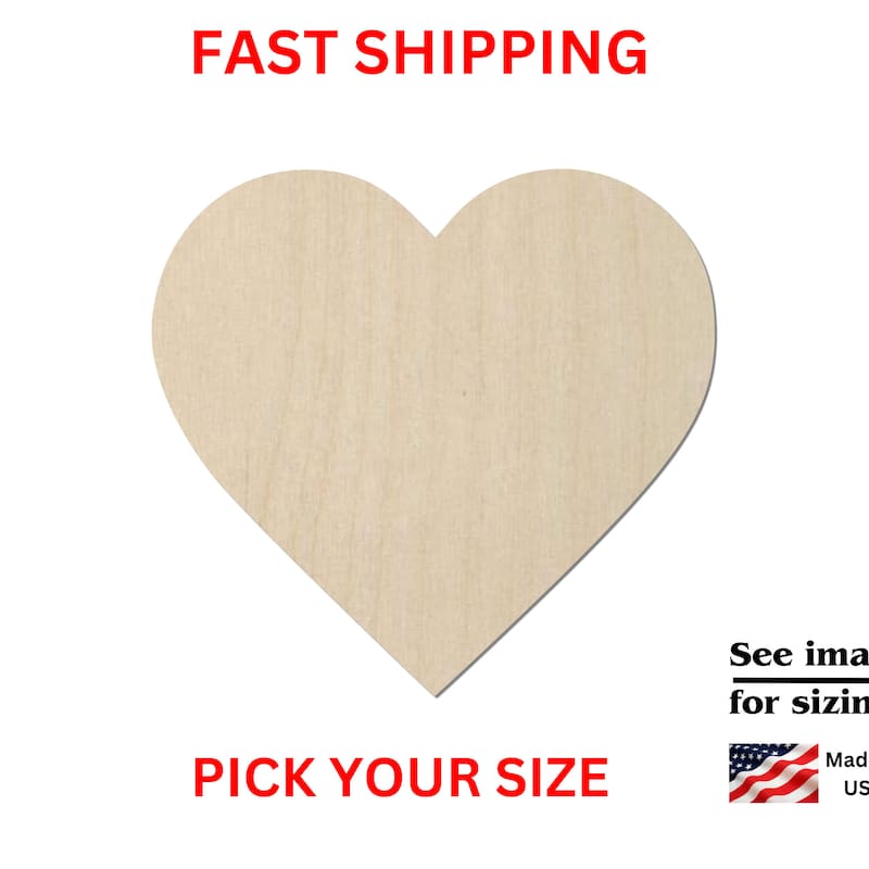 Wood Heart 12 Inch - Etsy