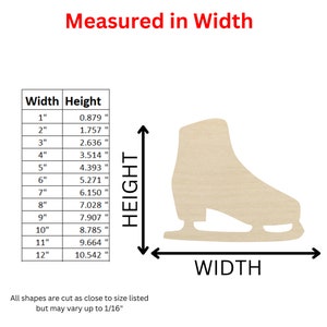 Unfinished Wooden Ice Skate Shape Skate Cutout Craft Supplies Bulk ...