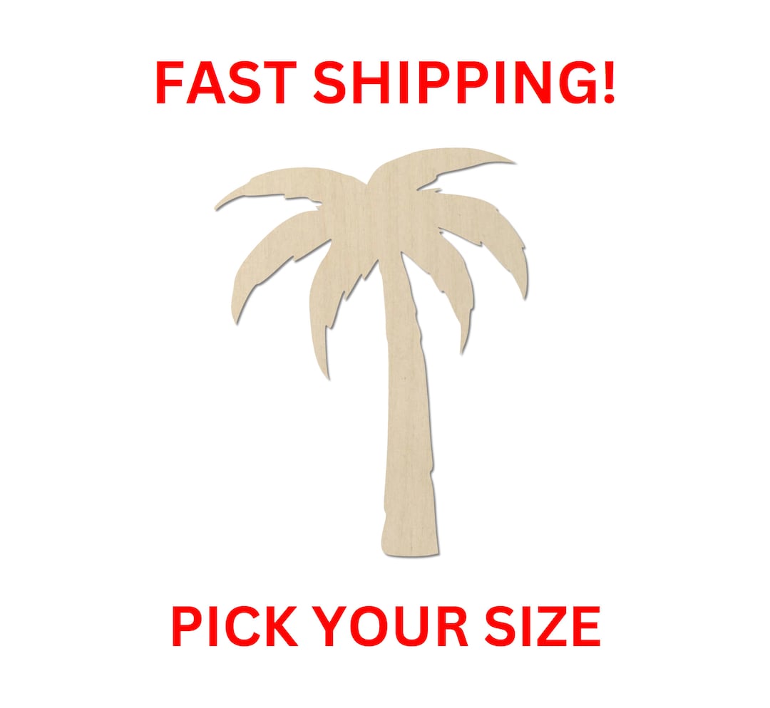 Unfinished Wooden Palm Tree Shape 01 | Laser Cut Crafting Supplies ...