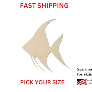 Unfinished Wooden Angel Fish Shape | Angel Fish Cutout | Crafting ...