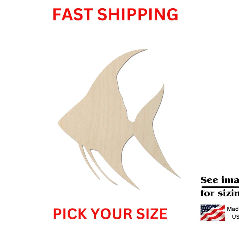 Wood Angel Fish - Etsy