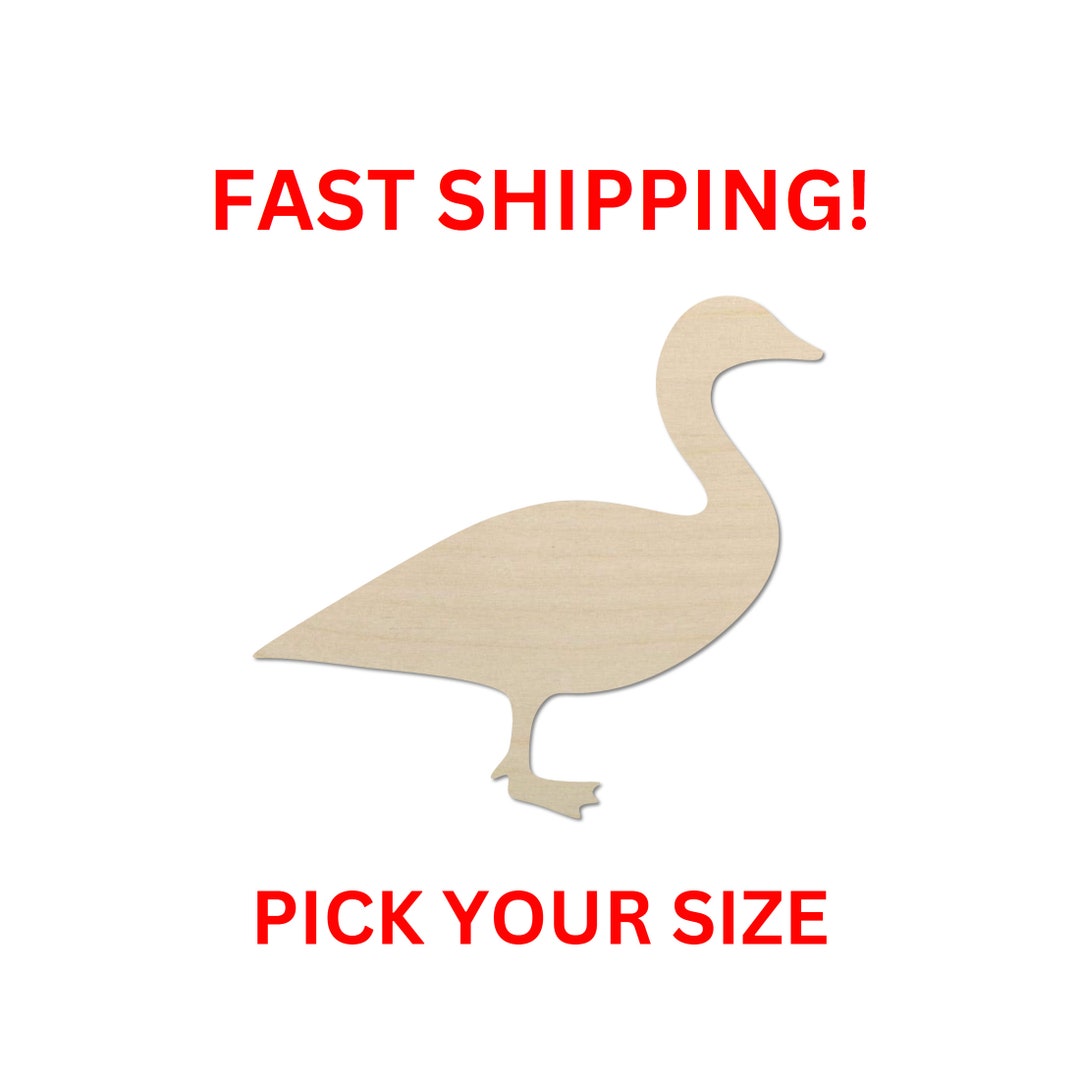 Unfinished Wooden Canadian Goose | Goose Blank Cutout | Craft Supplies ...