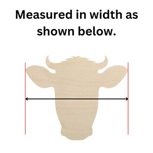 Unfinished Wooden Cow Head Shape | Cow Wood Cutout Shape | Laser Cut ...