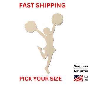 Unfinished Wooden Cheerleader Shape | Dance Cheer Blank Cutout | Craft ...