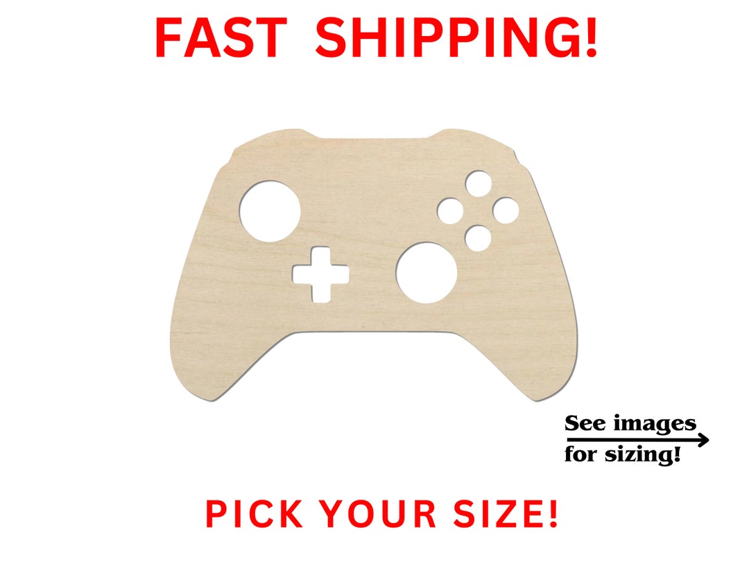 Unfinished Wooden Gaming Controller 02 | Video Game Controller Blank ...