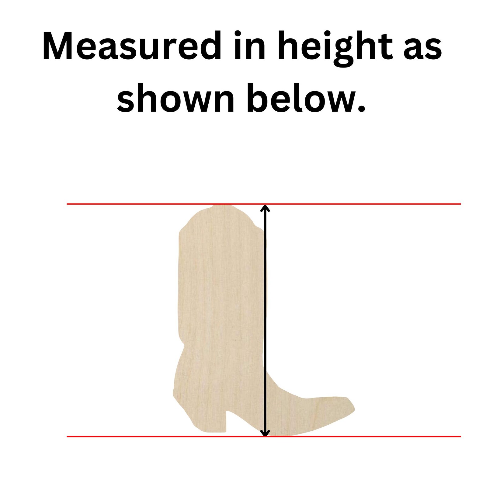 Unfinished Wooden Cowboy Boot Shape | Boot Blank Cutout | Craft ...