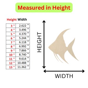 Unfinished Wooden Angel Fish Shape | Angel Fish Cutout | Crafting ...