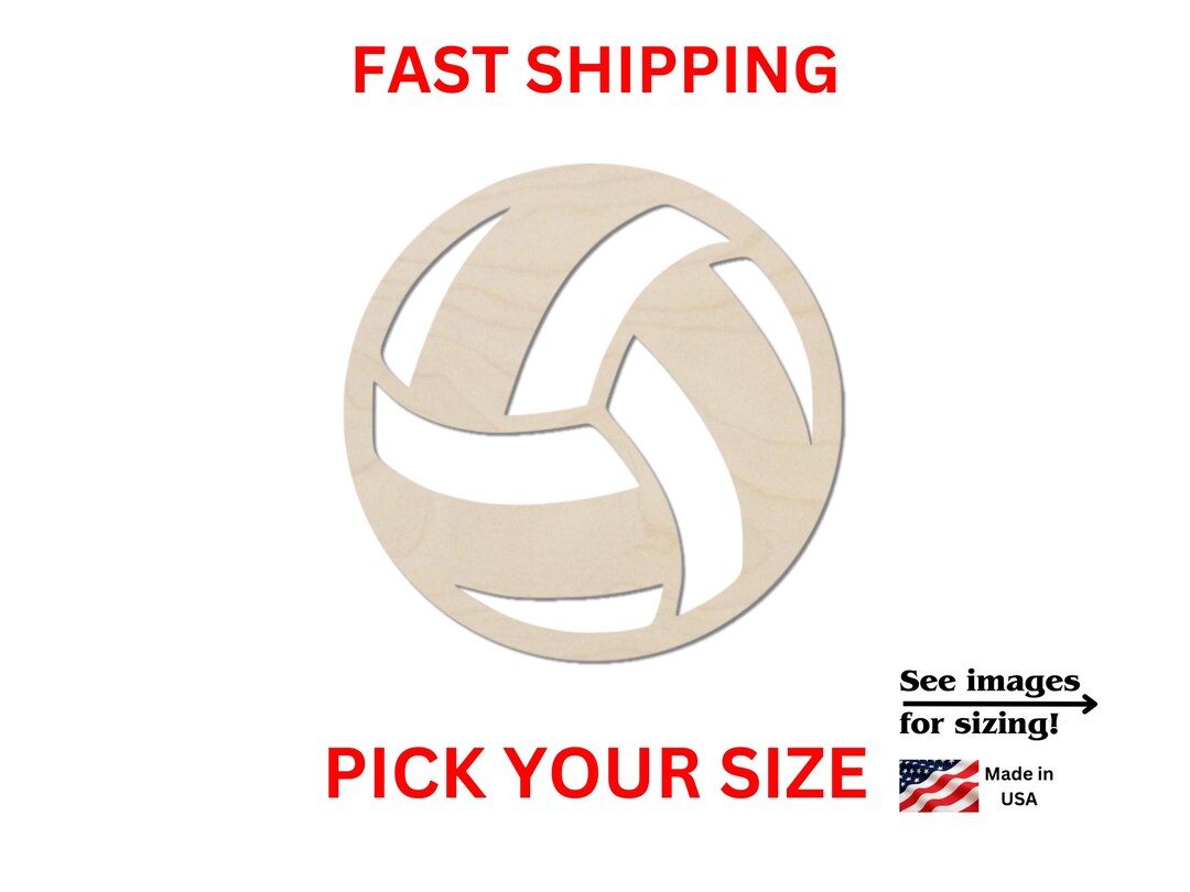Unfinished Wooden Volleyball Shape | Sports | High School Sports ...