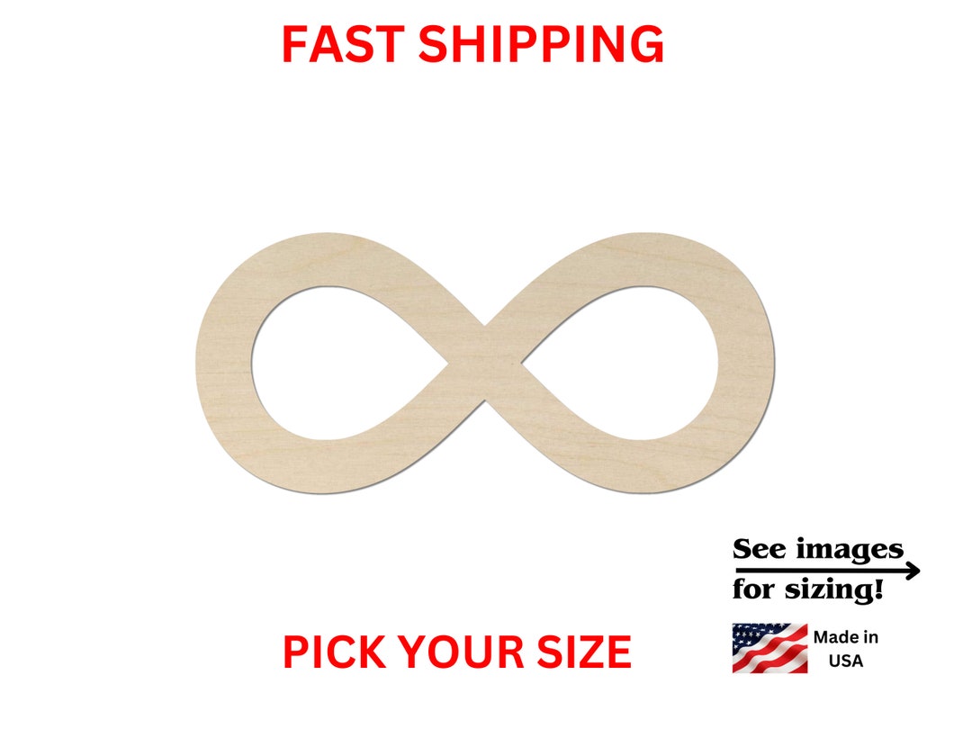Unfinished Wooden Infinity Shape | Infinity Shape for DIY Crafts ...