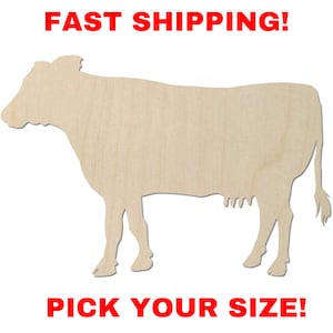 Unfinished Wooden Cow Heifer Shape | Farm Animal Cutouts | Crafting ...