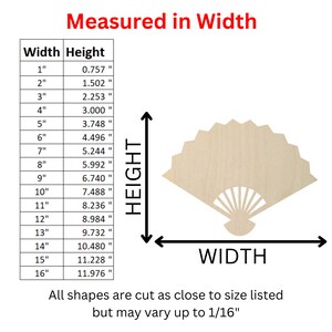Unfinished Wooden Fan Shape | Fan Cut Out | Wood Craft Supplies | Blank ...