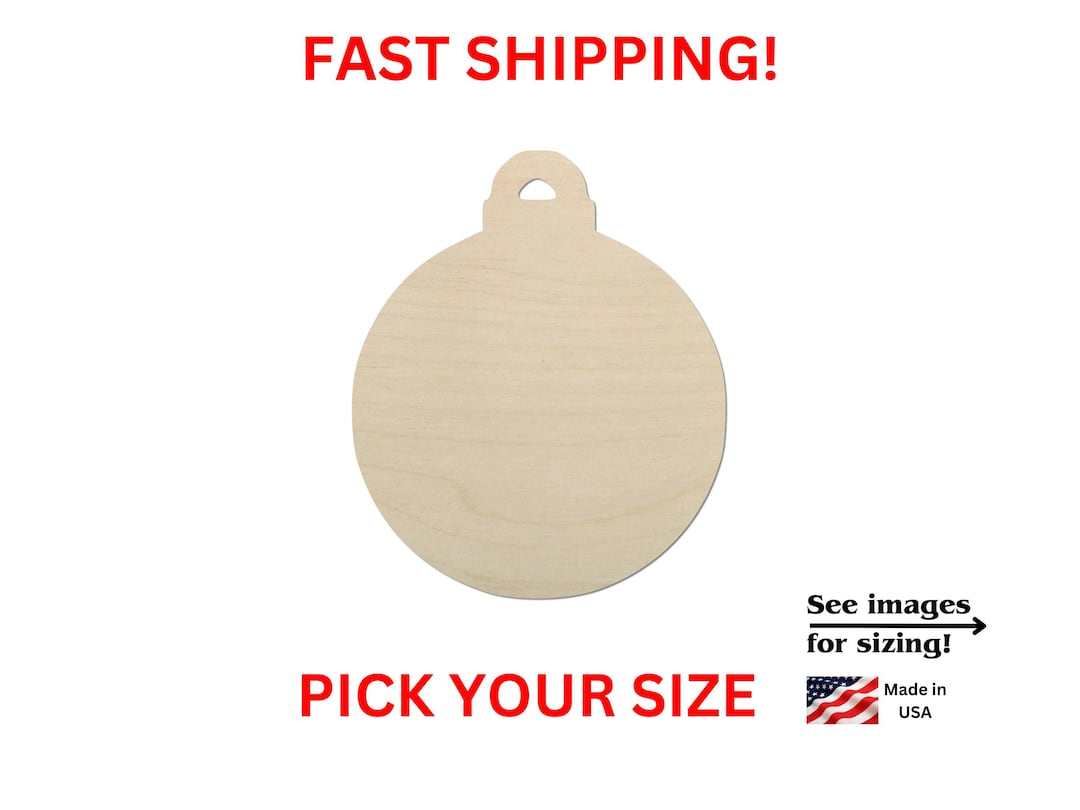 Unfinished Wooden Christmas Ornament Shape 02 | Ornament Wood Cutout ...
