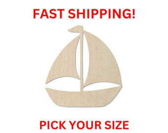 Unfinished Wooden Sailboat Craft Shape - Etsy