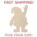 Unfinished Wooden Santa Shape | Wood Cutout Santa Shape | Laser Cut ...