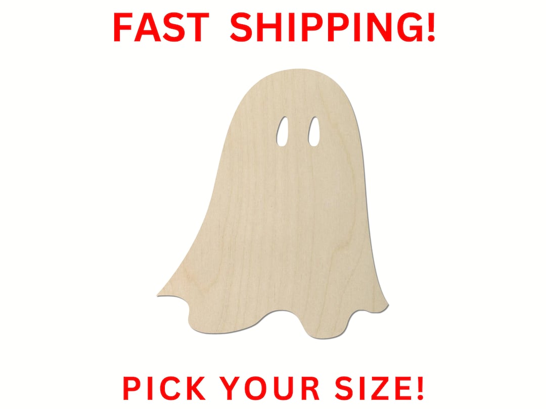 Unfinished Wooden Ghost Shape 05 | Halloween Cutout | DIY Craft ...