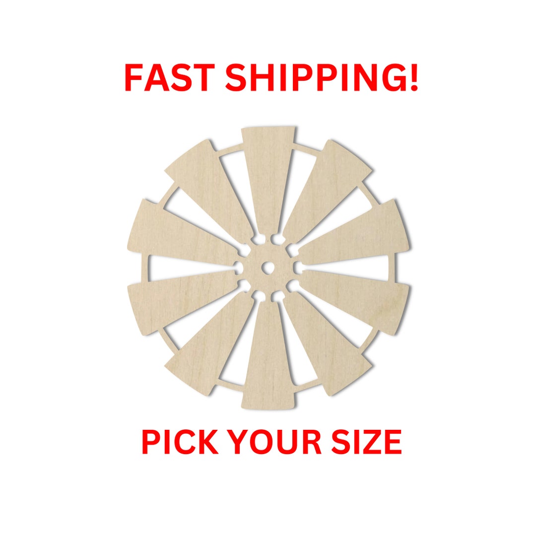 Unfinished Wooden Windmill Shape Farmhouse Windmill Blank - Etsy
