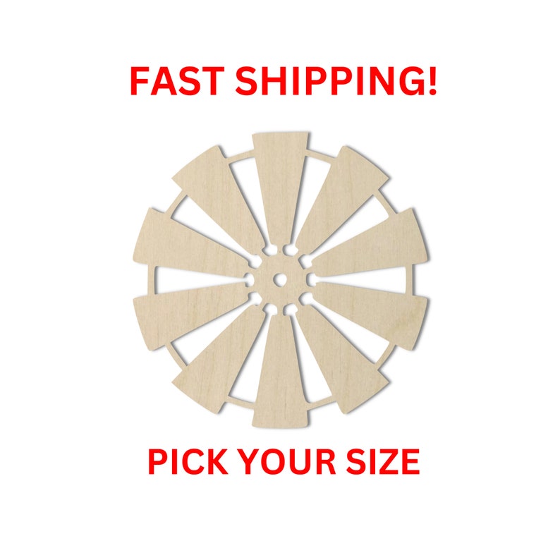 Unfinished Wooden Windmill Shape Farmhouse Windmill Blank - Etsy