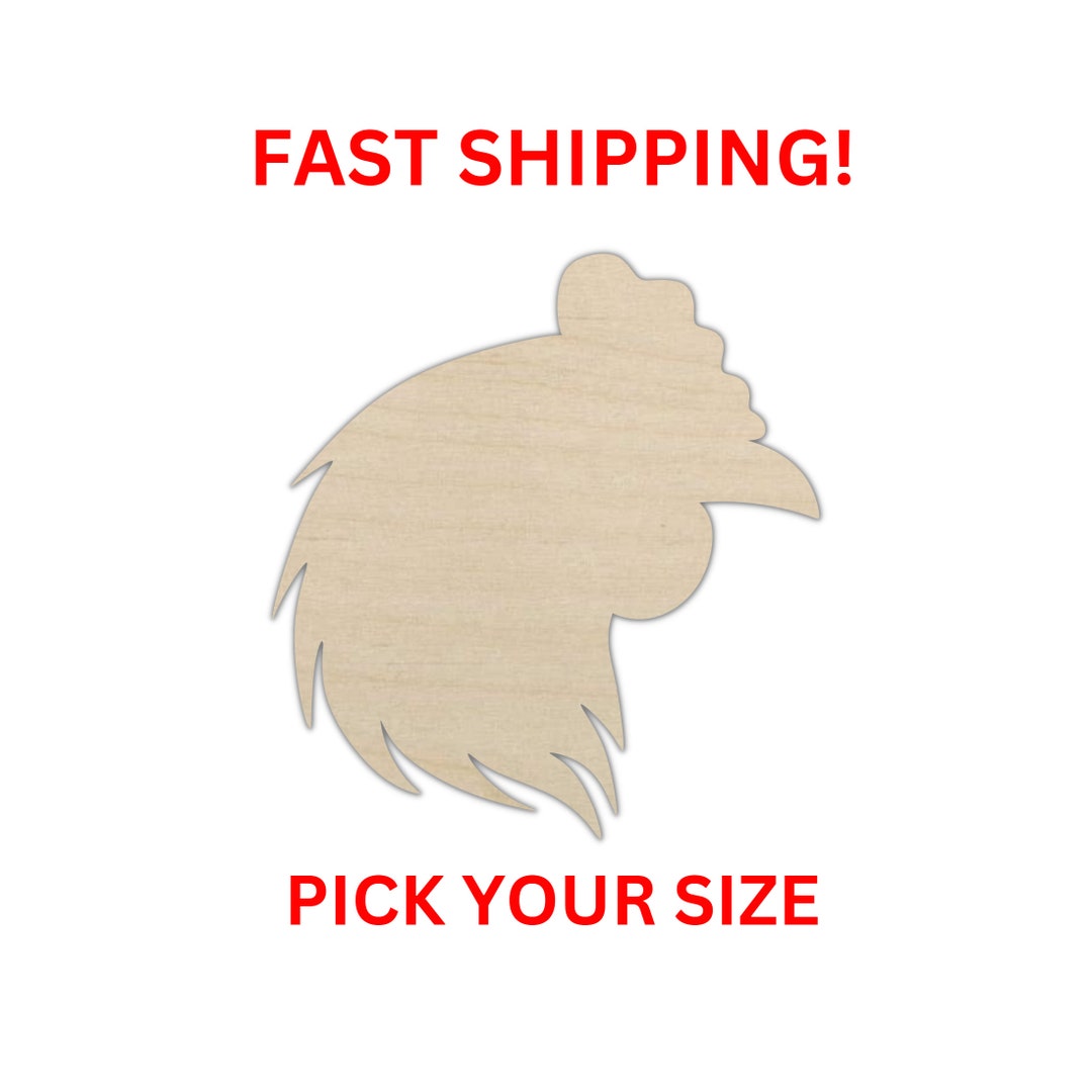Unfinished Wooden Chicken Head Shape Chicken Head Wood - Etsy