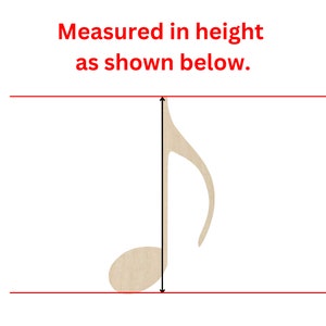 Unfinished Wooden Quarter Note Shape | Wood Music Note Cutout | Craft ...