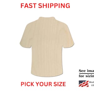 Unfinished Wooden Jersey Shape | Football Jersey | DIY Craft Supplies ...
