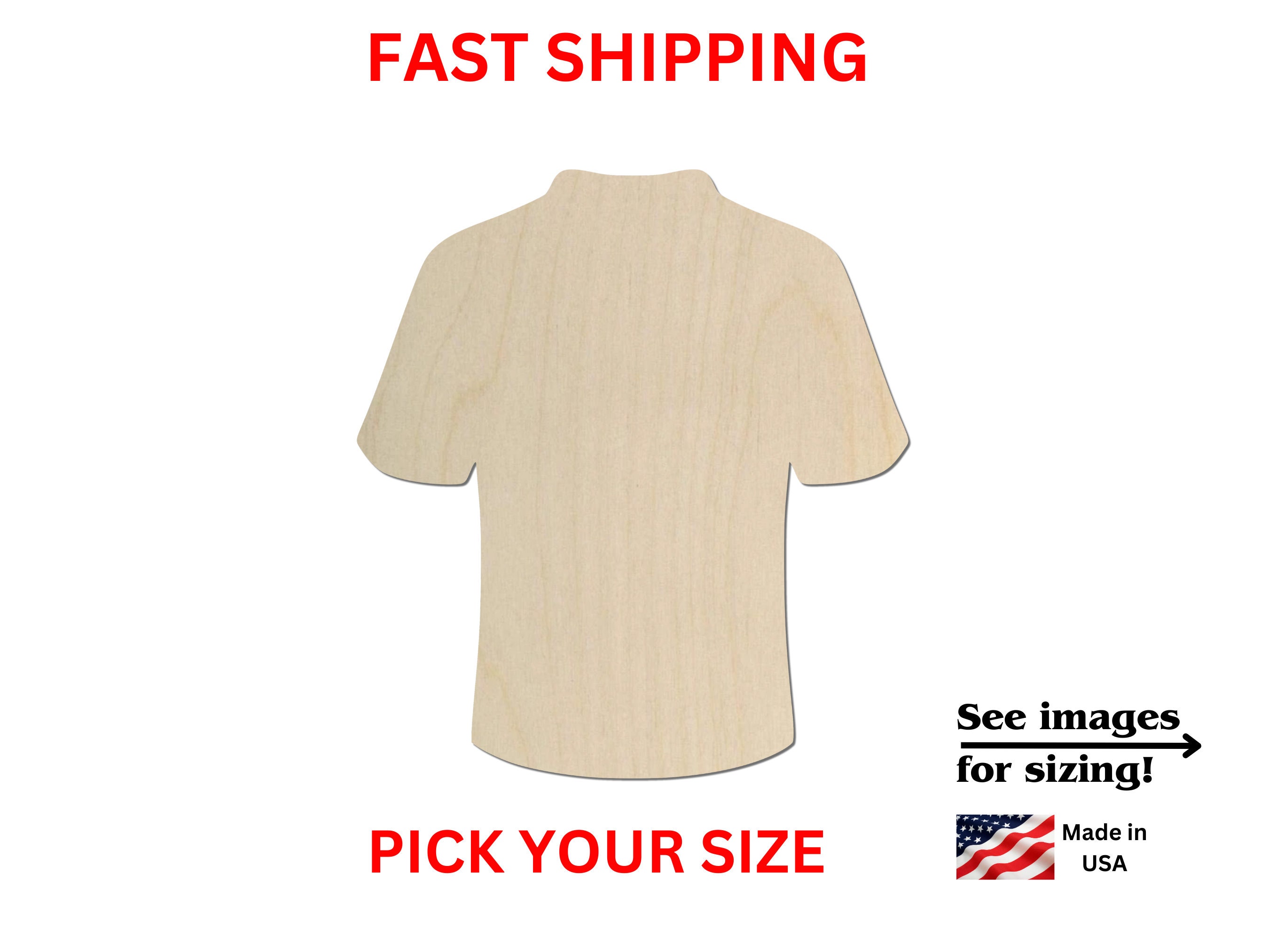 Unfinished Wooden Jersey Shape | Football Jersey | DIY Craft Supplies ...