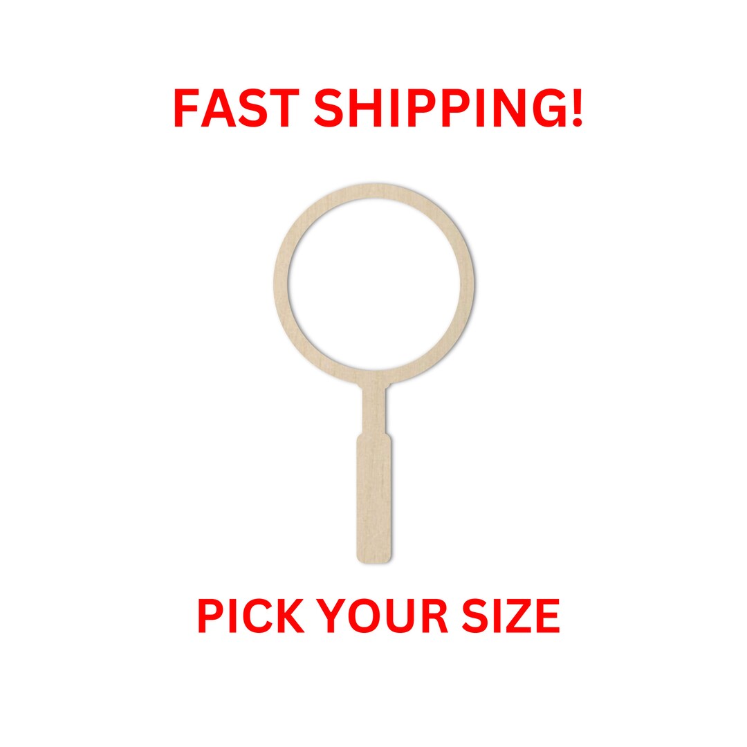 Unfinished Wooden Magnifying Glass Shape | Wood Cut Out | Wood Craft ...