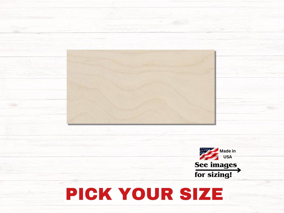 Unfinished Wooden Rectangle Shape | Rectangle Blank Cutout | Craft ...
