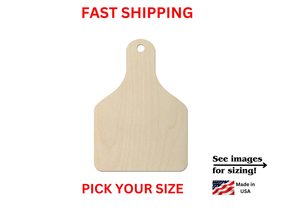Unfinished Wooden Cow Tag Shape | DIY Craft Cow Ear Tag | Craft ...