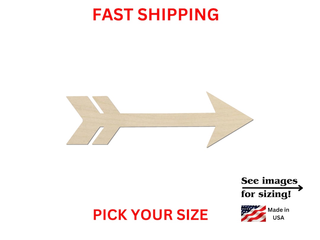 Unfinished Wooden Arrow Shape | Directional Arrow | Sign Arrow ...