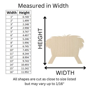 Unfinished Wooden Manger Shape | Manger Wood Cutout Shape | Laser Cut ...