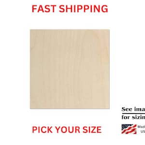 Unfinished Wooden Square Shape | Square Blank Cutout | Craft Supplies ...